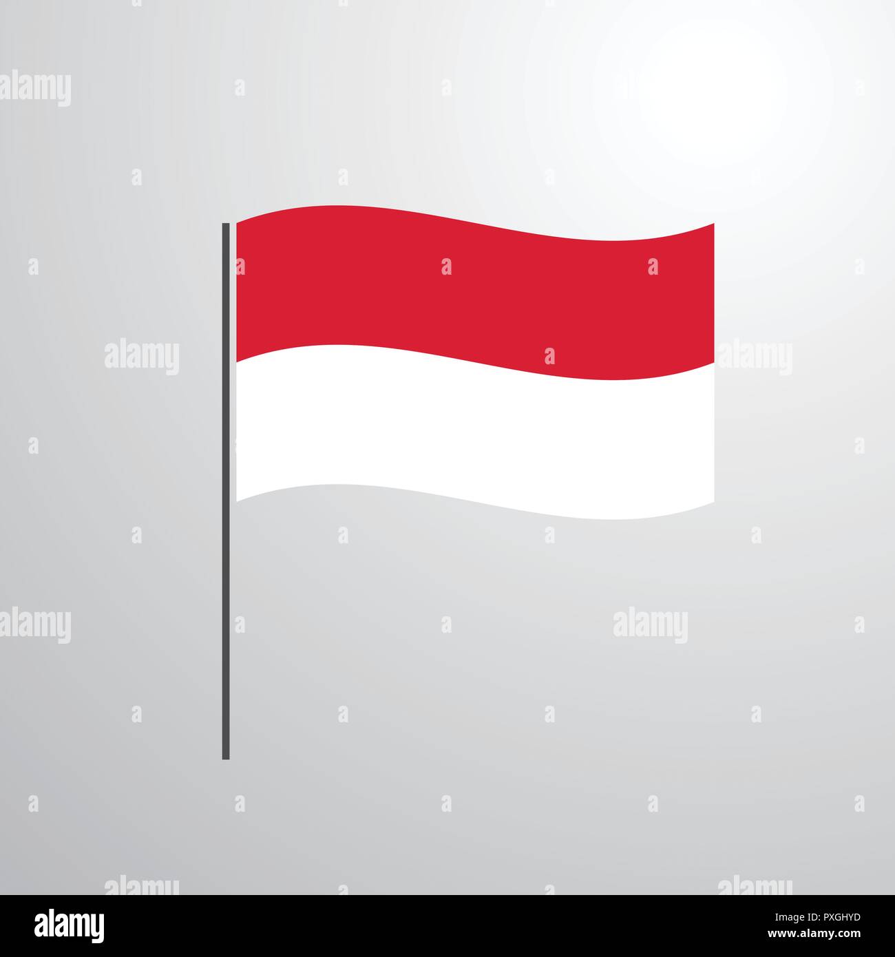 Monaco flag waving Stock Vector Images - Alamy