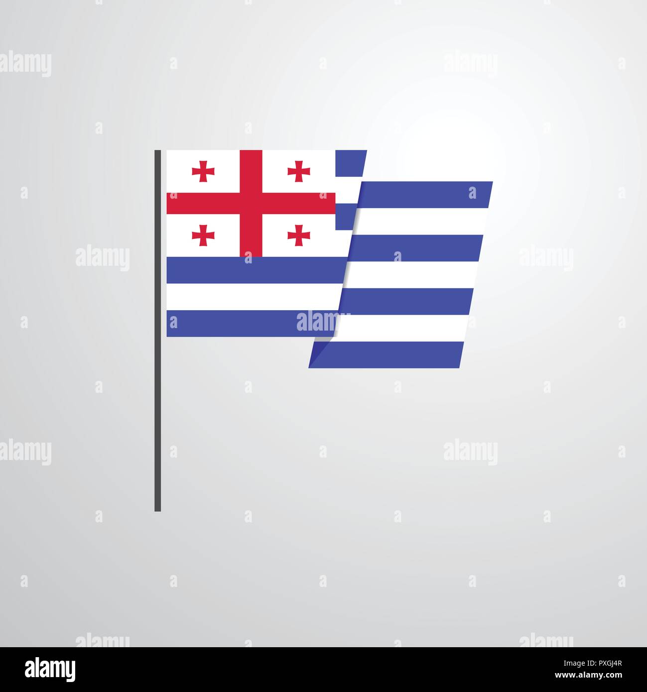 Flag of ajaria Stock Vector Images - Alamy