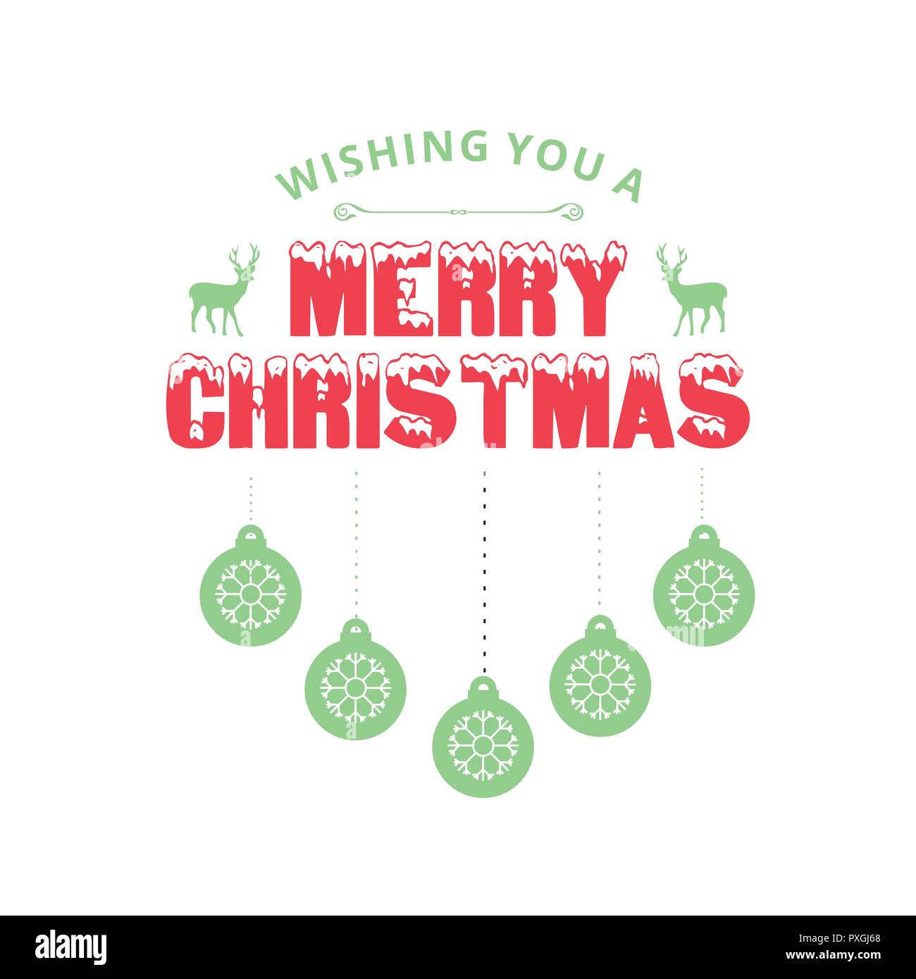 Merry Christmas creative design with white background vector Stock ...