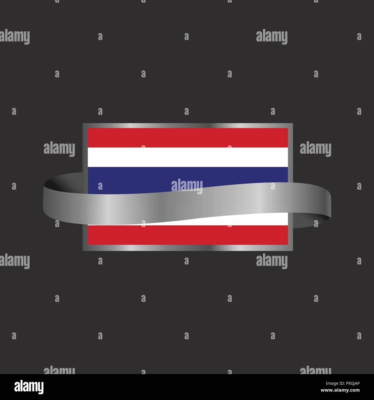 Thai flag ribbon Stock Vector Images - Alamy