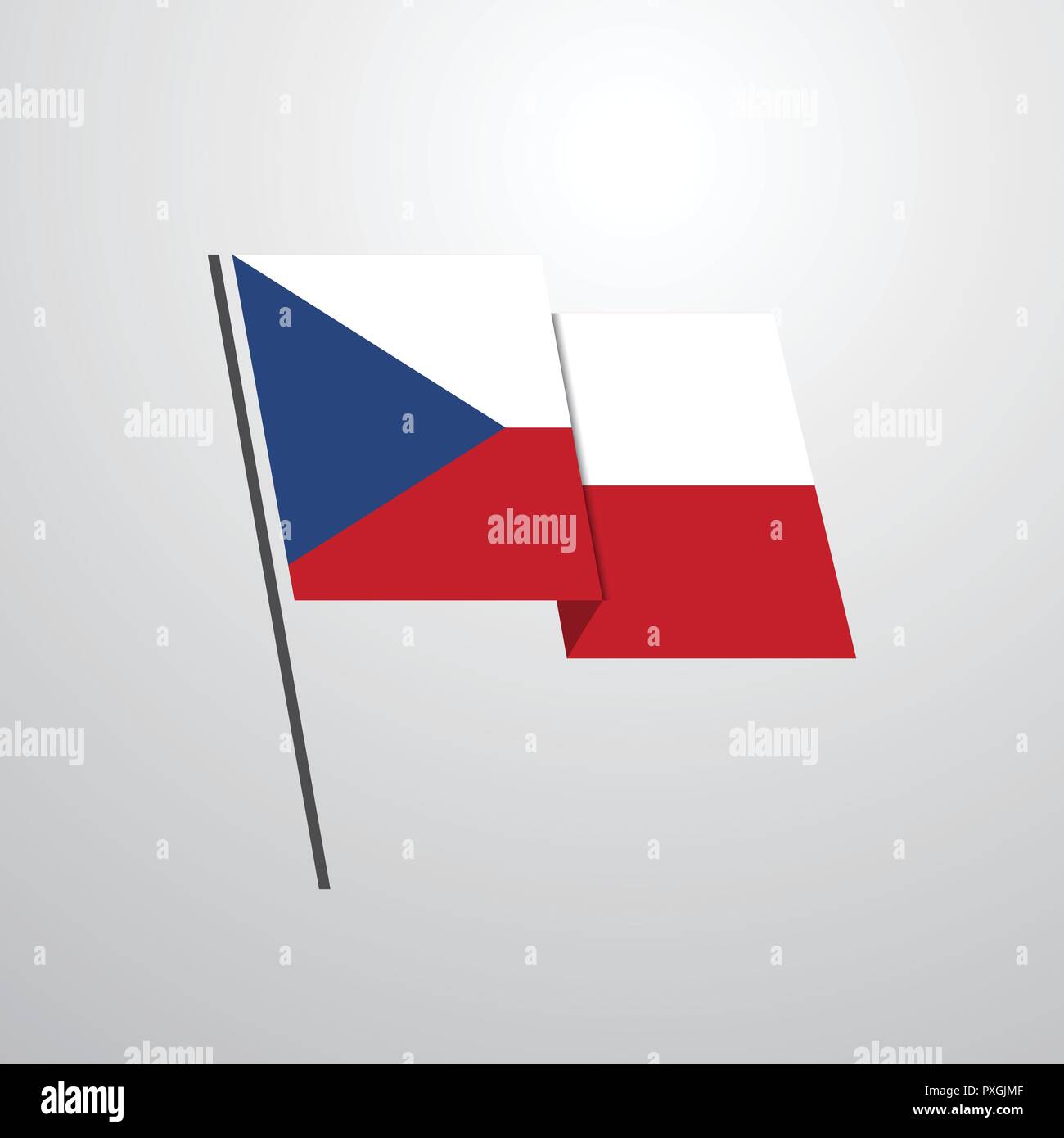 Czech flagpole Stock Vector Images - Alamy