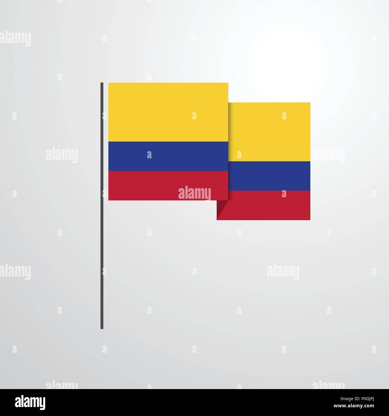 Colombia waving Flag design vector Stock Vector Image & Art - Alamy