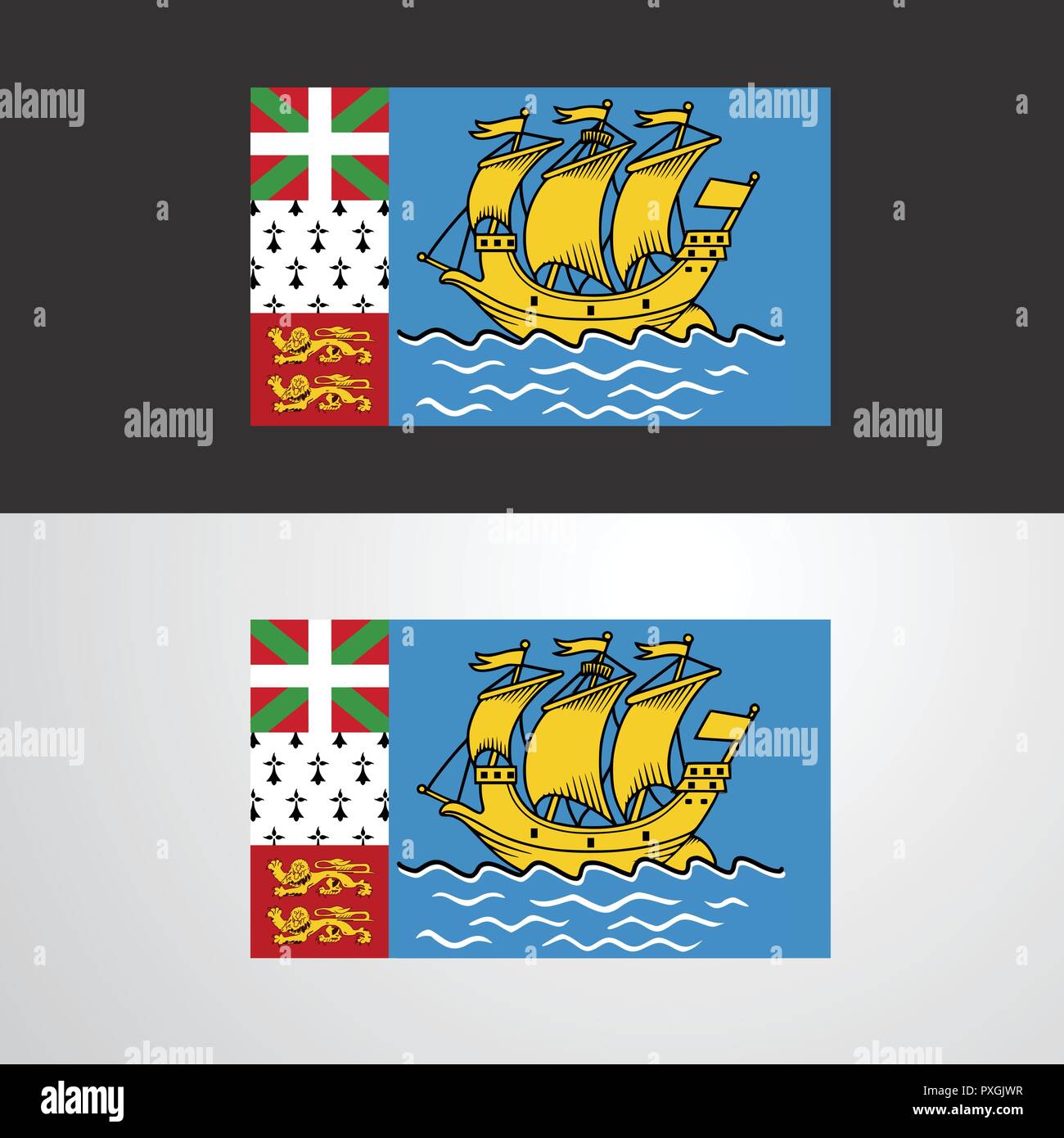 Saint pierre flag Stock Vector Images - Alamy