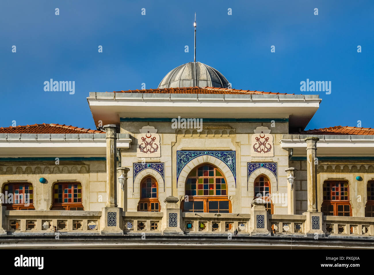 Istanbul, Turkey, November 5, 2010: Old Ottoman ferry port on Buyukada ...