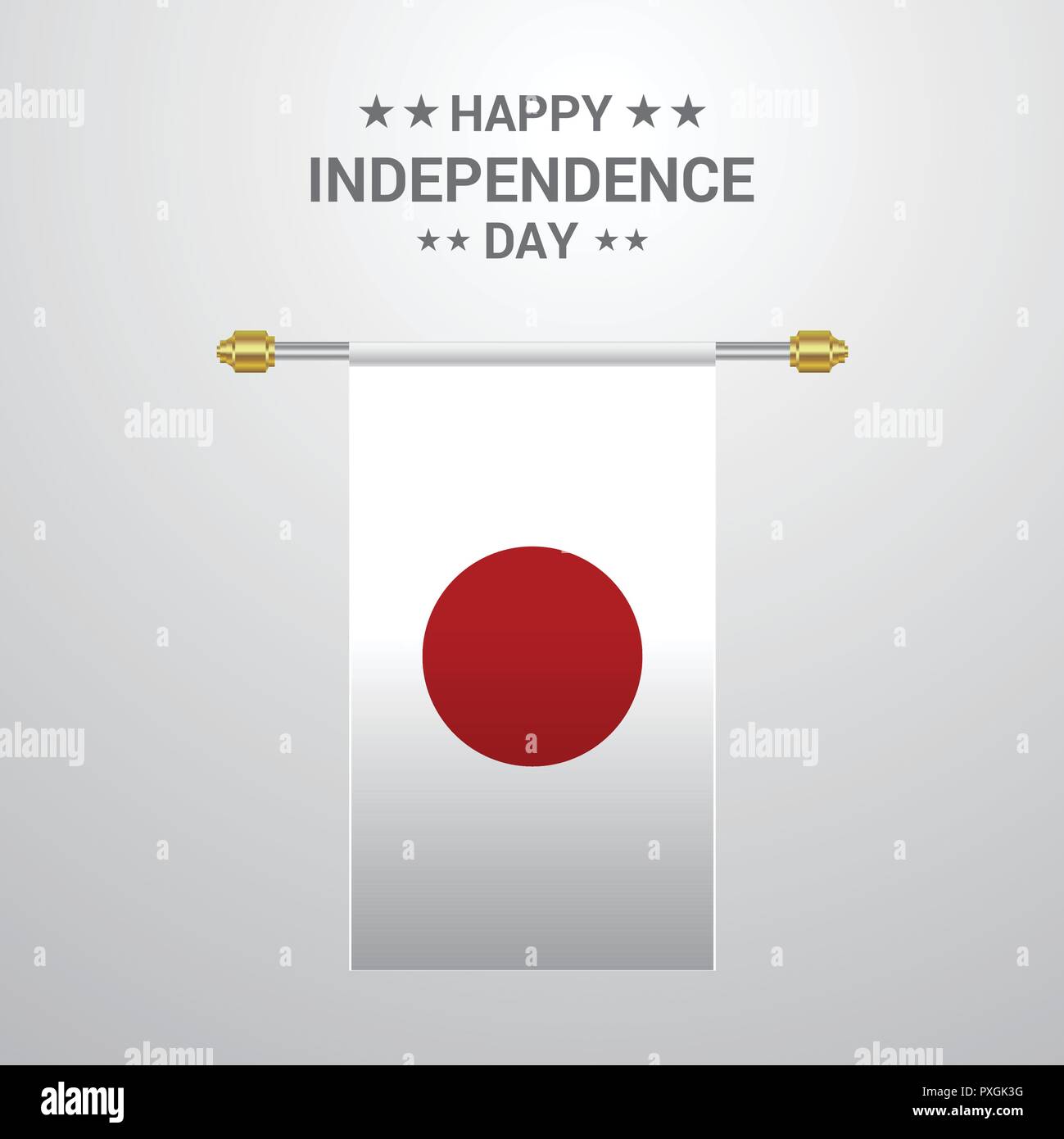 Japan Independence day hanging flag background Stock Vector Image & Art ...