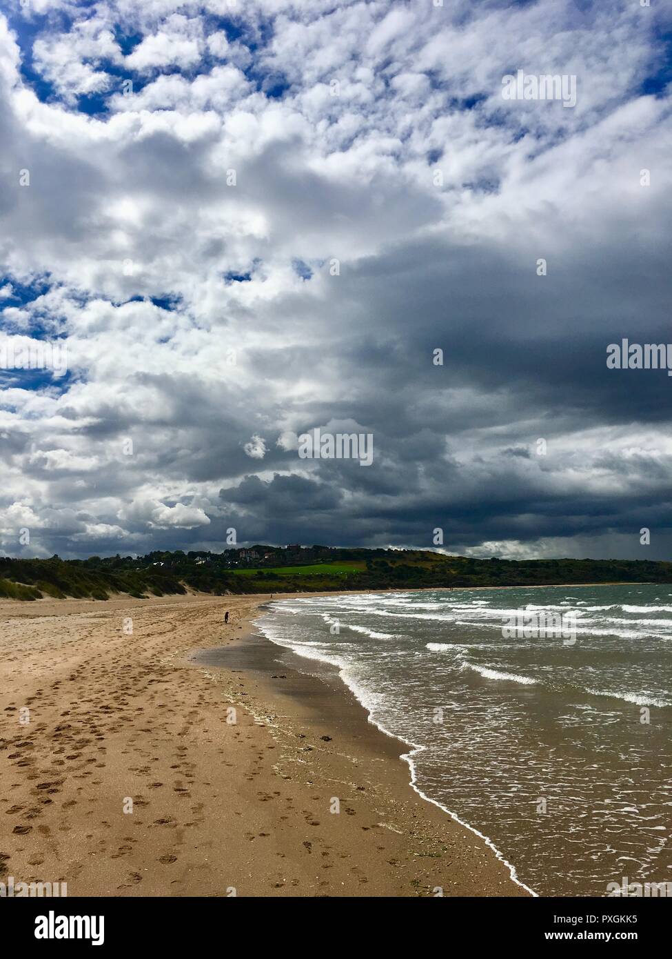 Storm clouds gathering over Gullane bay Stock Photo - Alamy