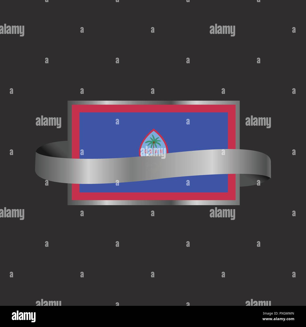 Guam flag Ribbon banner design Stock Vector Image & Art - Alamy
