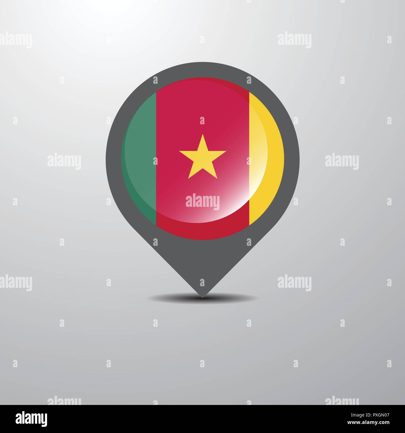Cameroon Map Pin Stock Vector Image And Art Alamy