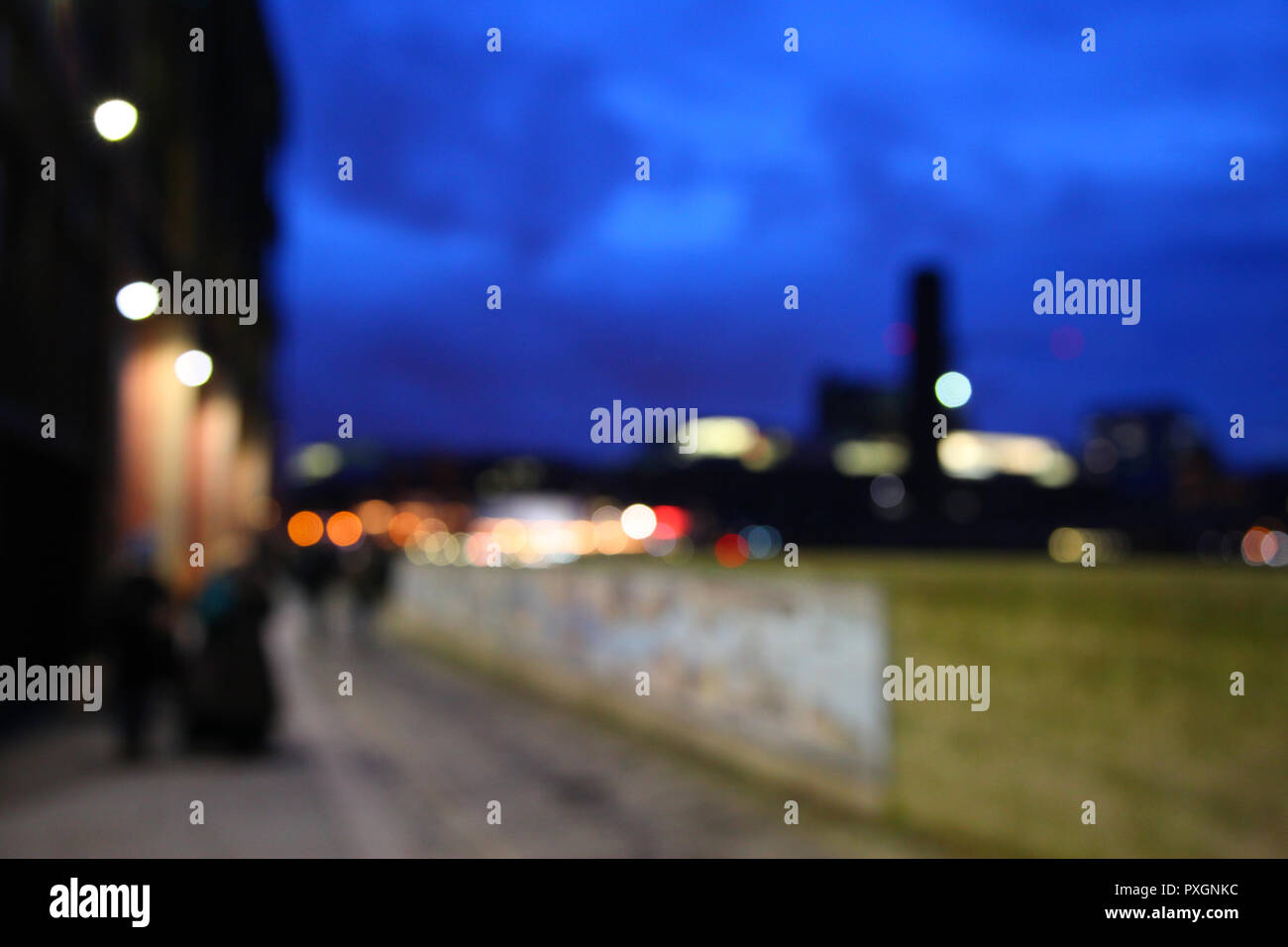 City of London/England - January 23 2016: Defocused image taken at ...
