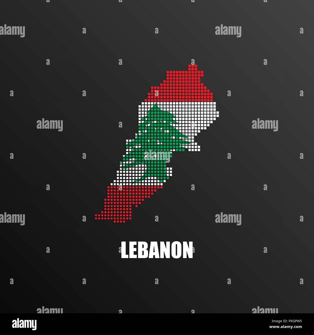 Map of lebanon hi-res stock photography and images - Alamy