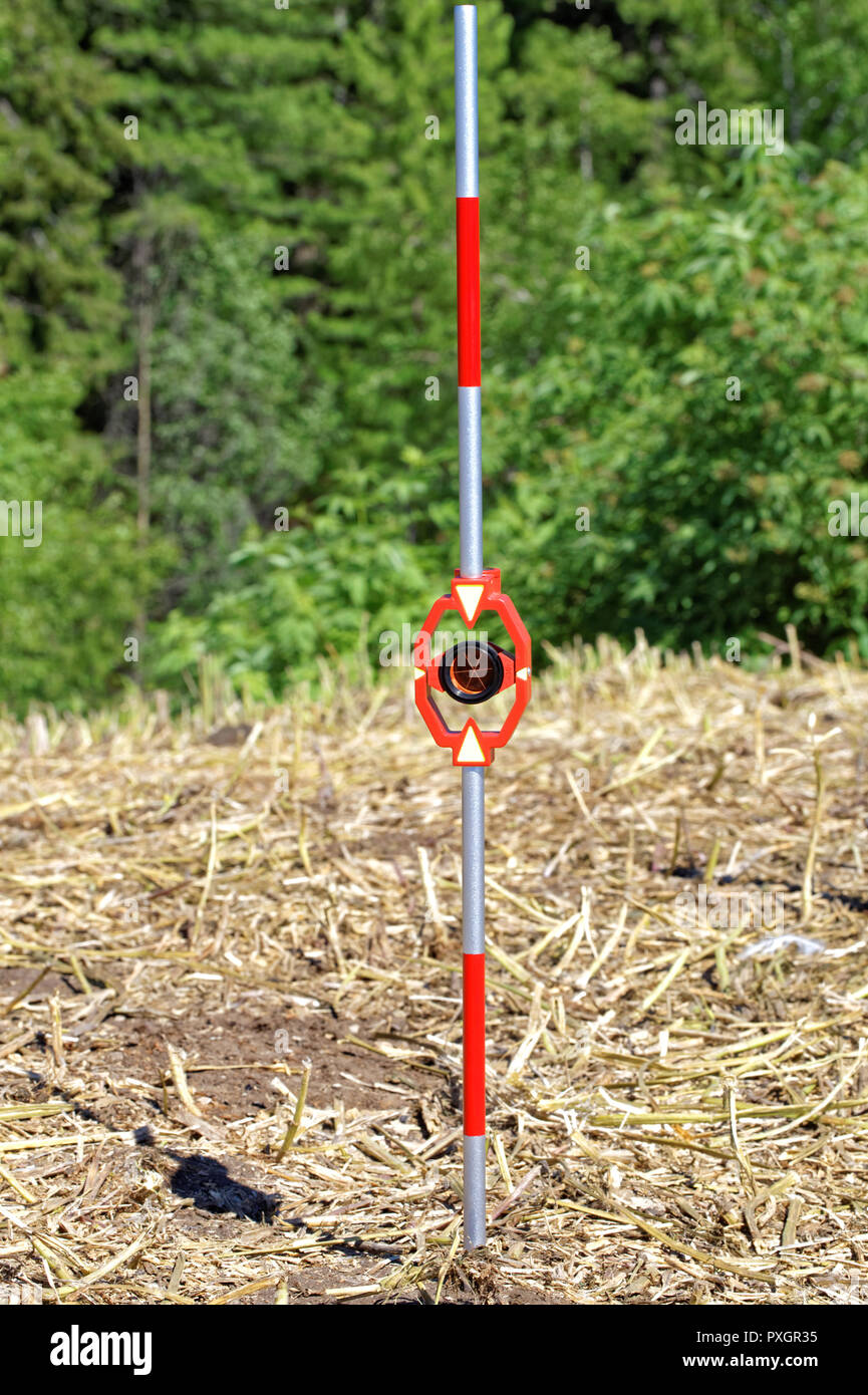 Mini-prism, reflective target with a geodesic mini-milestone. Used to ...