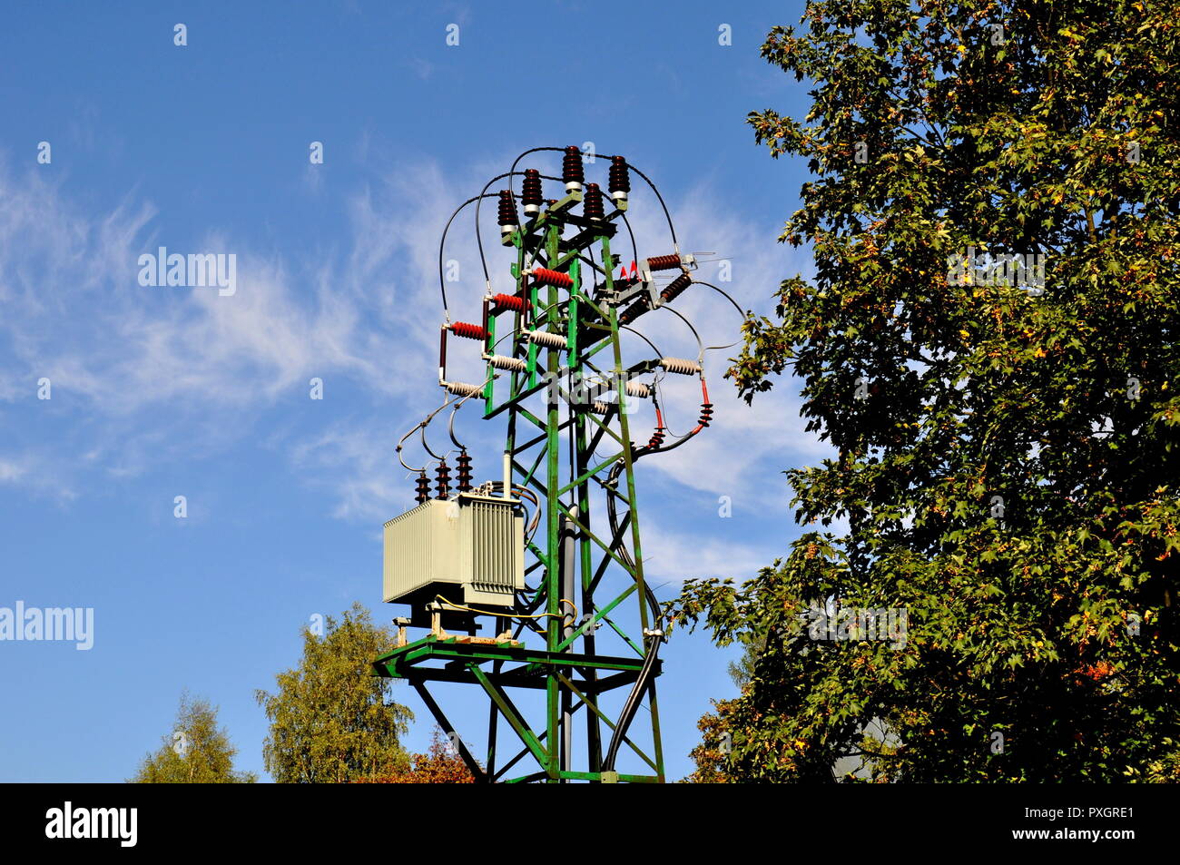 Power mast in the mountains, Czech Republic, 2018. (CTK Photo/Rostislav ...