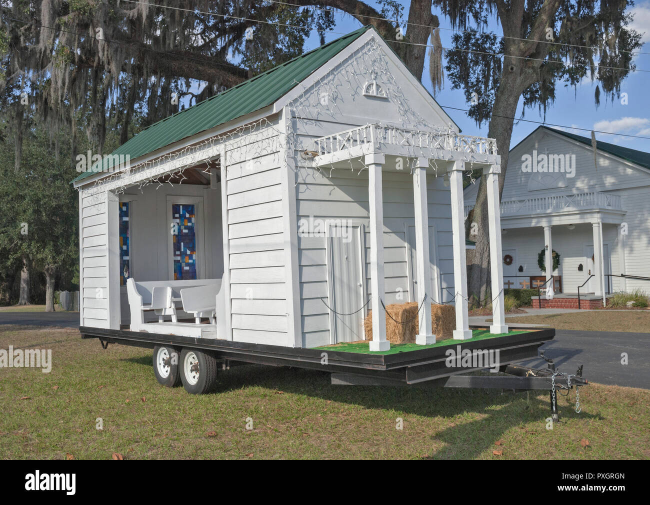 Church Parade Float waiting for the parade Stock Photo - Alamy