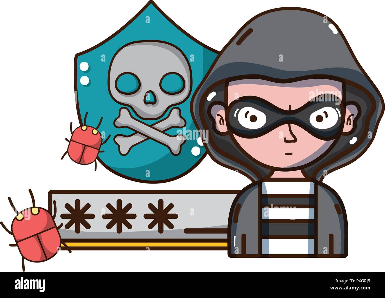 cybersecurity threat cartoon Stock Vector Image & Art - Alamy