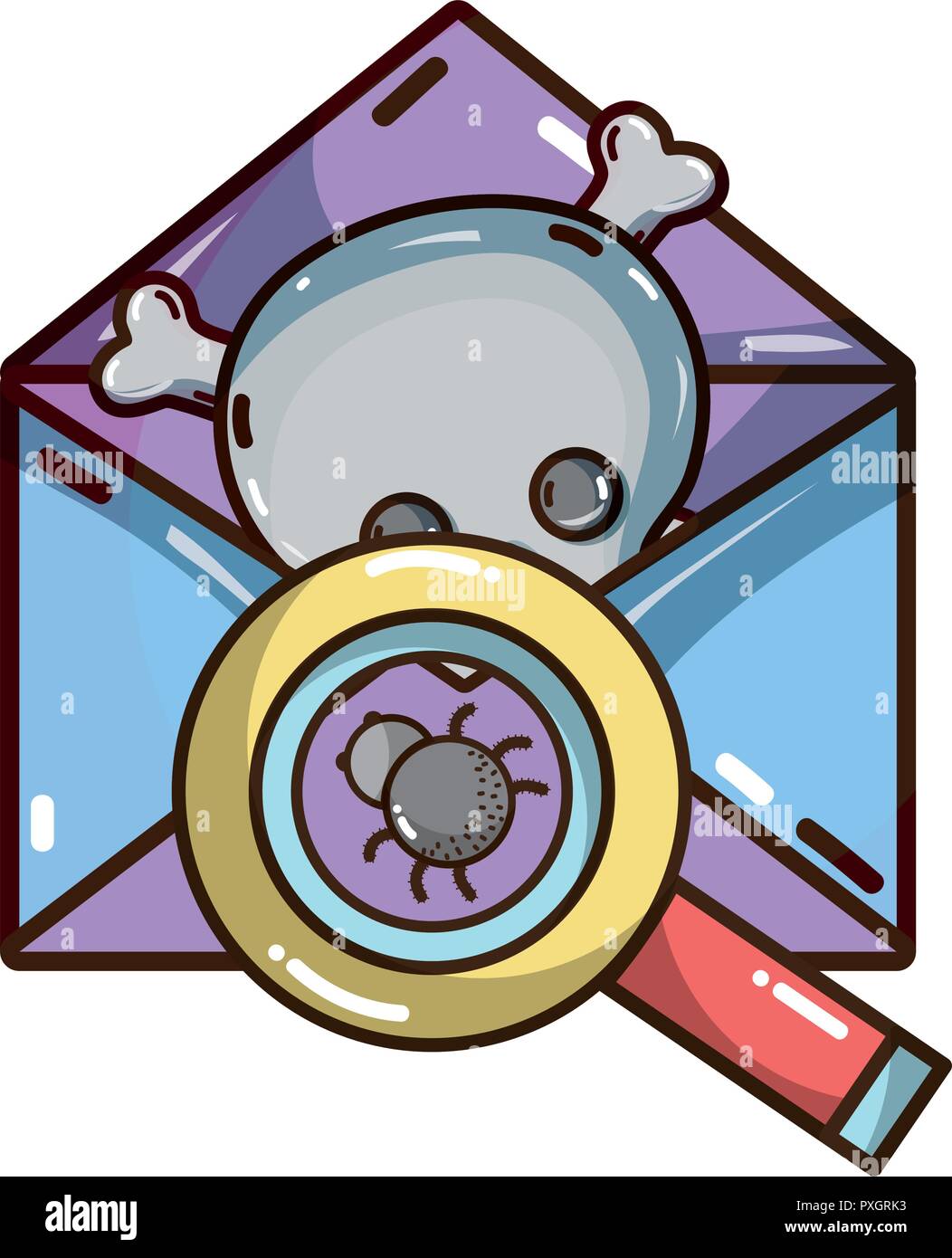 cybersecurity threat cartoon Stock Vector Image & Art - Alamy