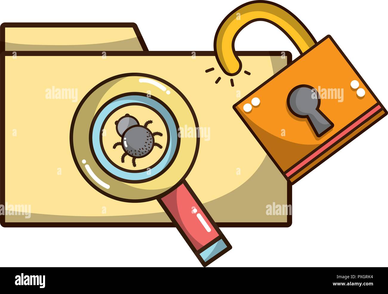 cybersecurity threat cartoon Stock Vector Image & Art - Alamy