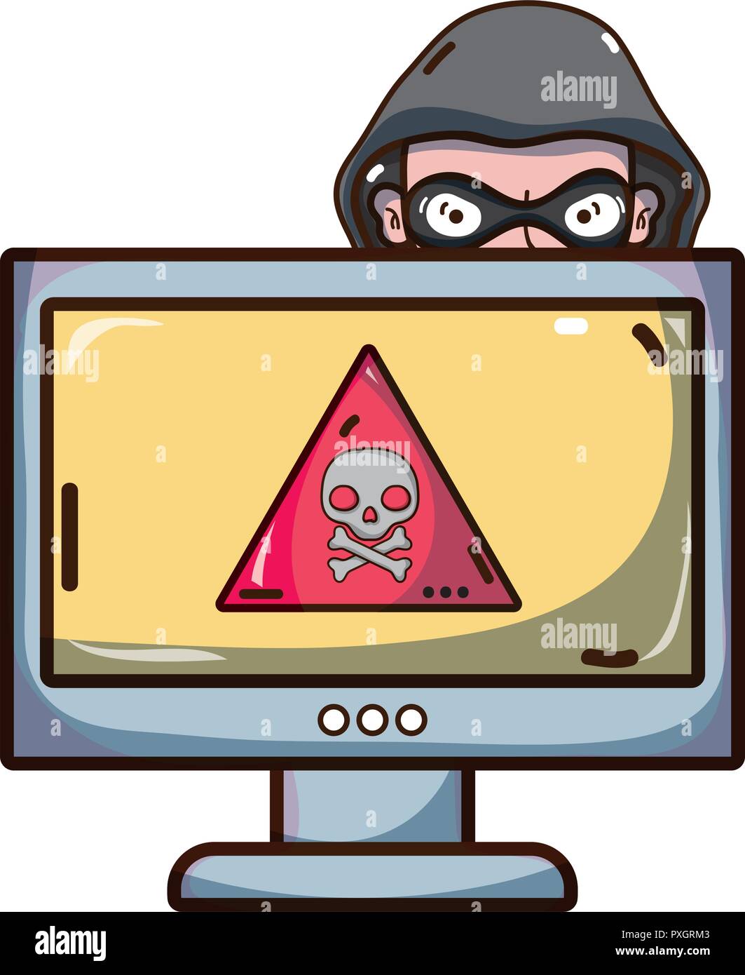 cybersecurity threat cartoon Stock Vector Image & Art - Alamy