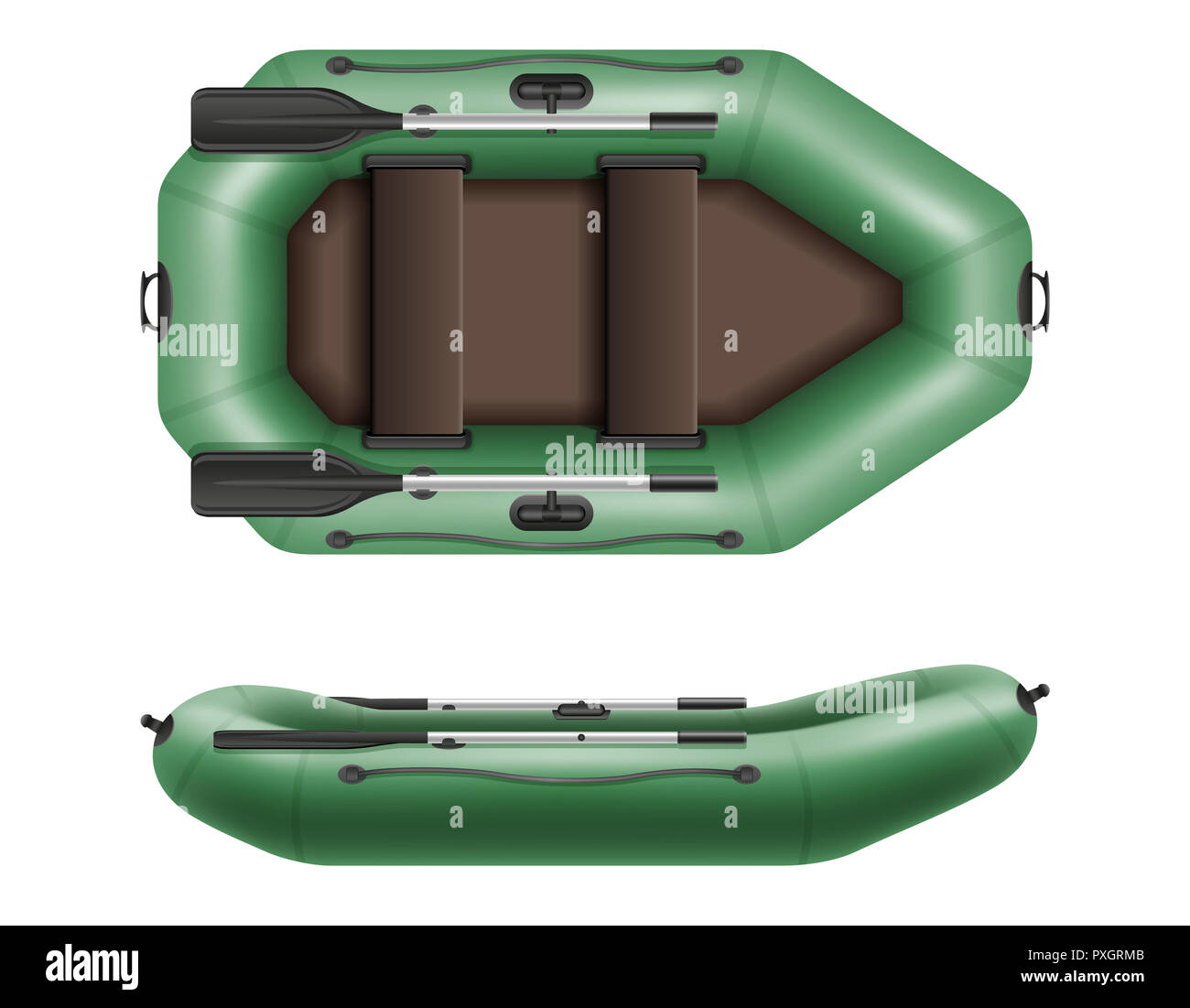 inflatable rubber boat for fishing and tourism vector illustration ...