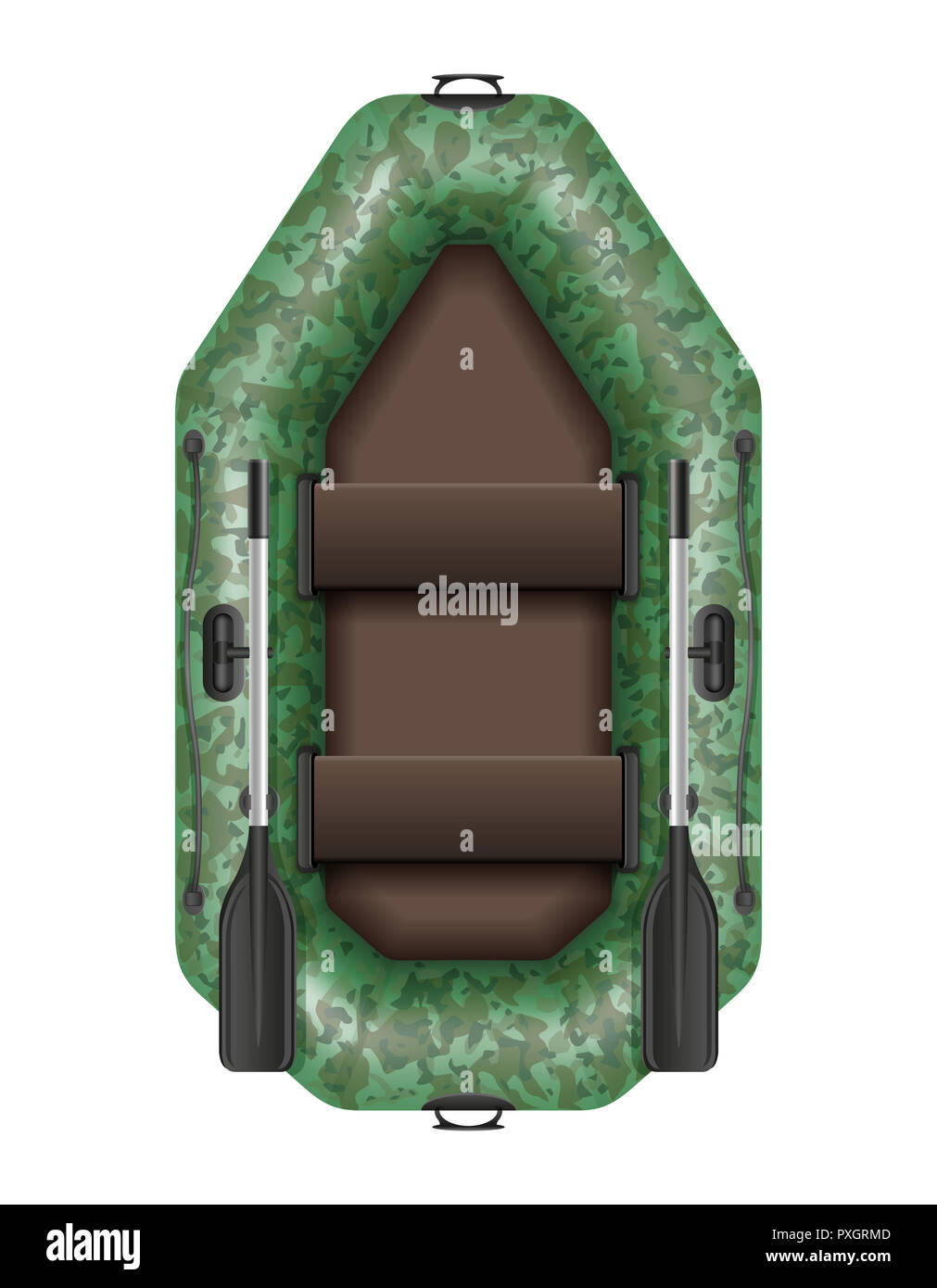 inflatable rubber boat for fishing and tourism vector illustration ...