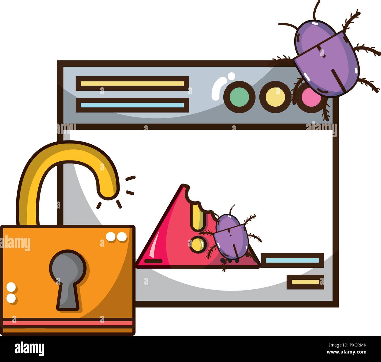 cybersecurity threat cartoon Stock Vector Image & Art - Alamy