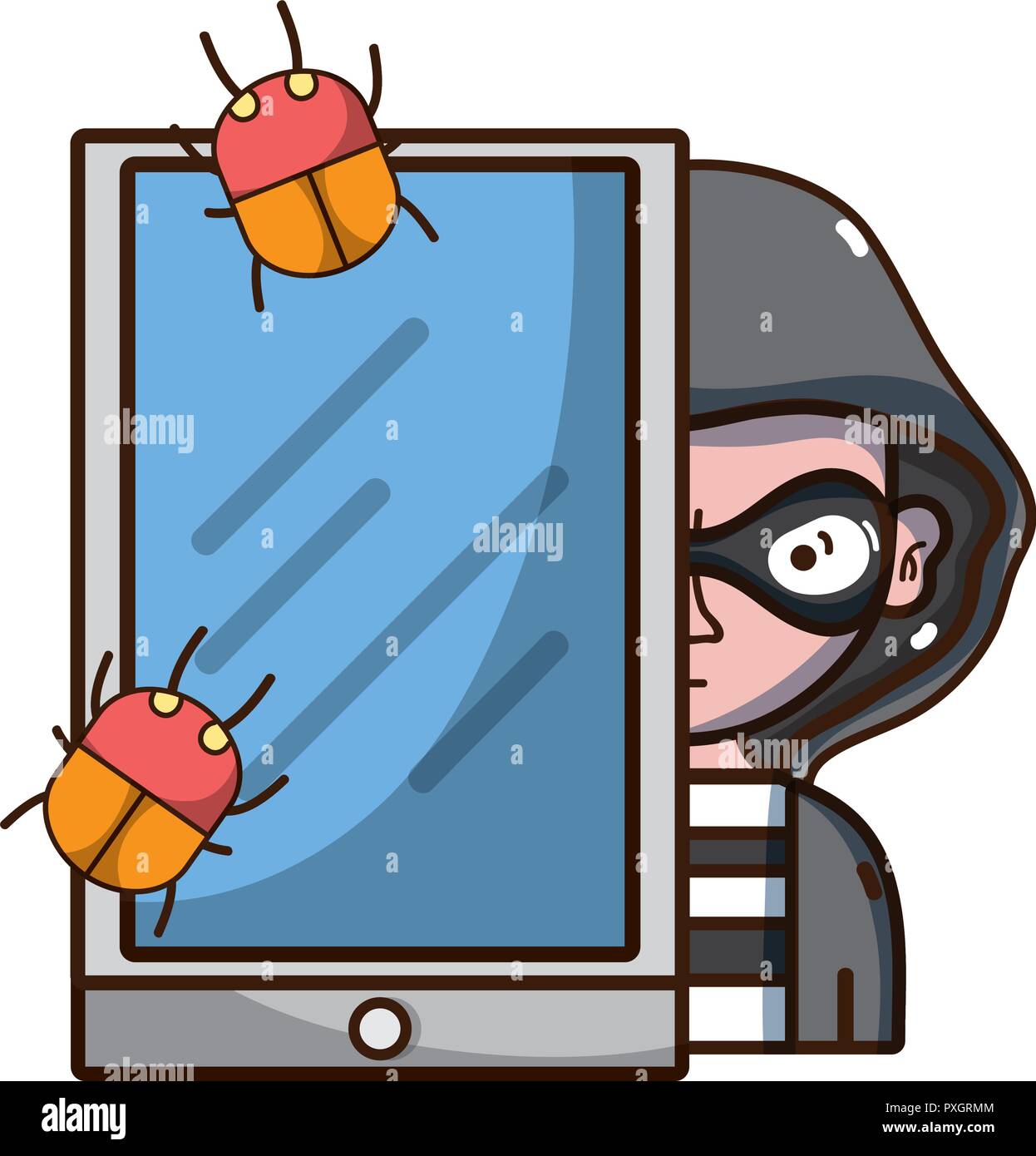 cybersecurity threat cartoon Stock Vector Image & Art - Alamy