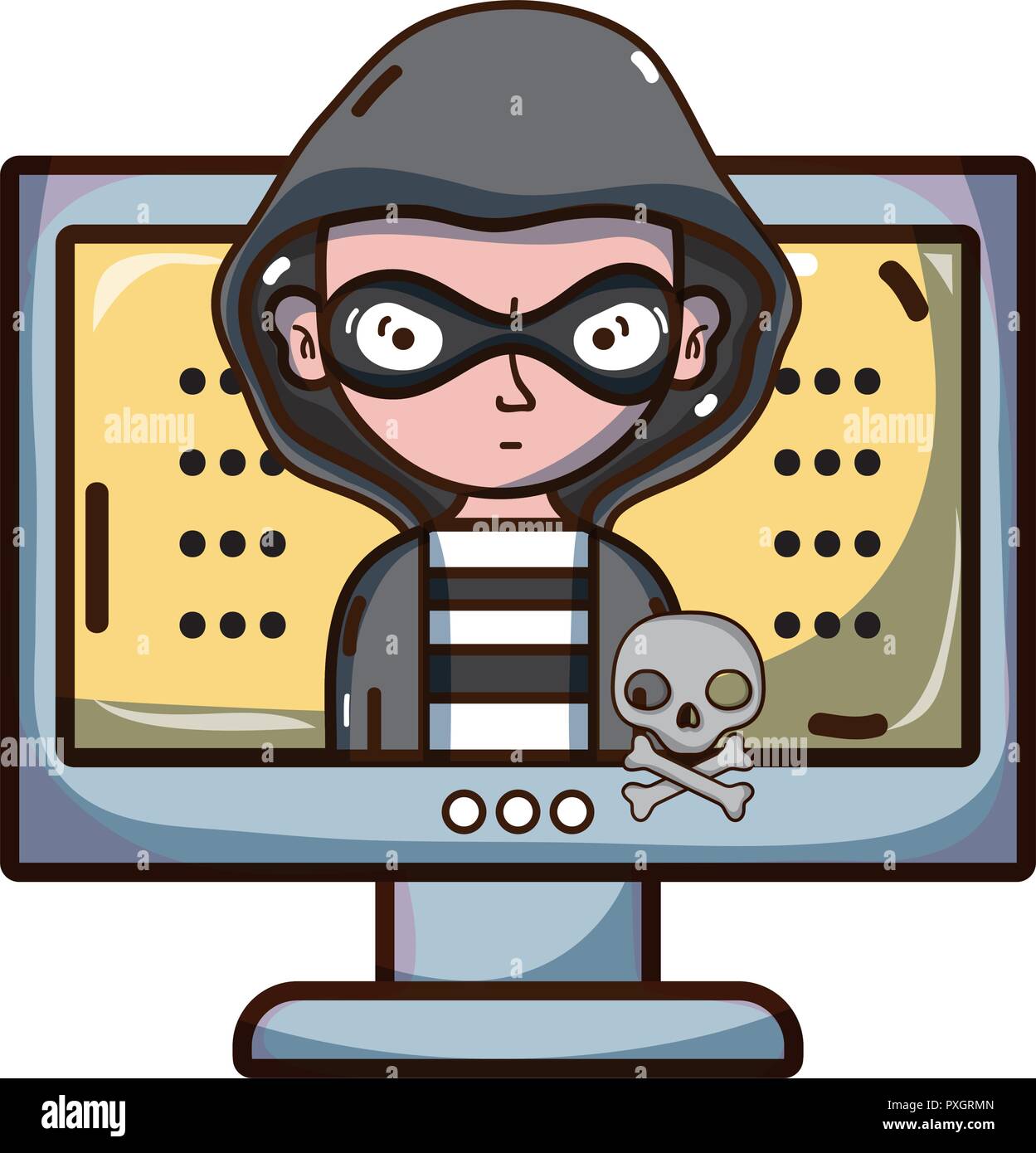 cybersecurity threat cartoon Stock Vector Image & Art - Alamy