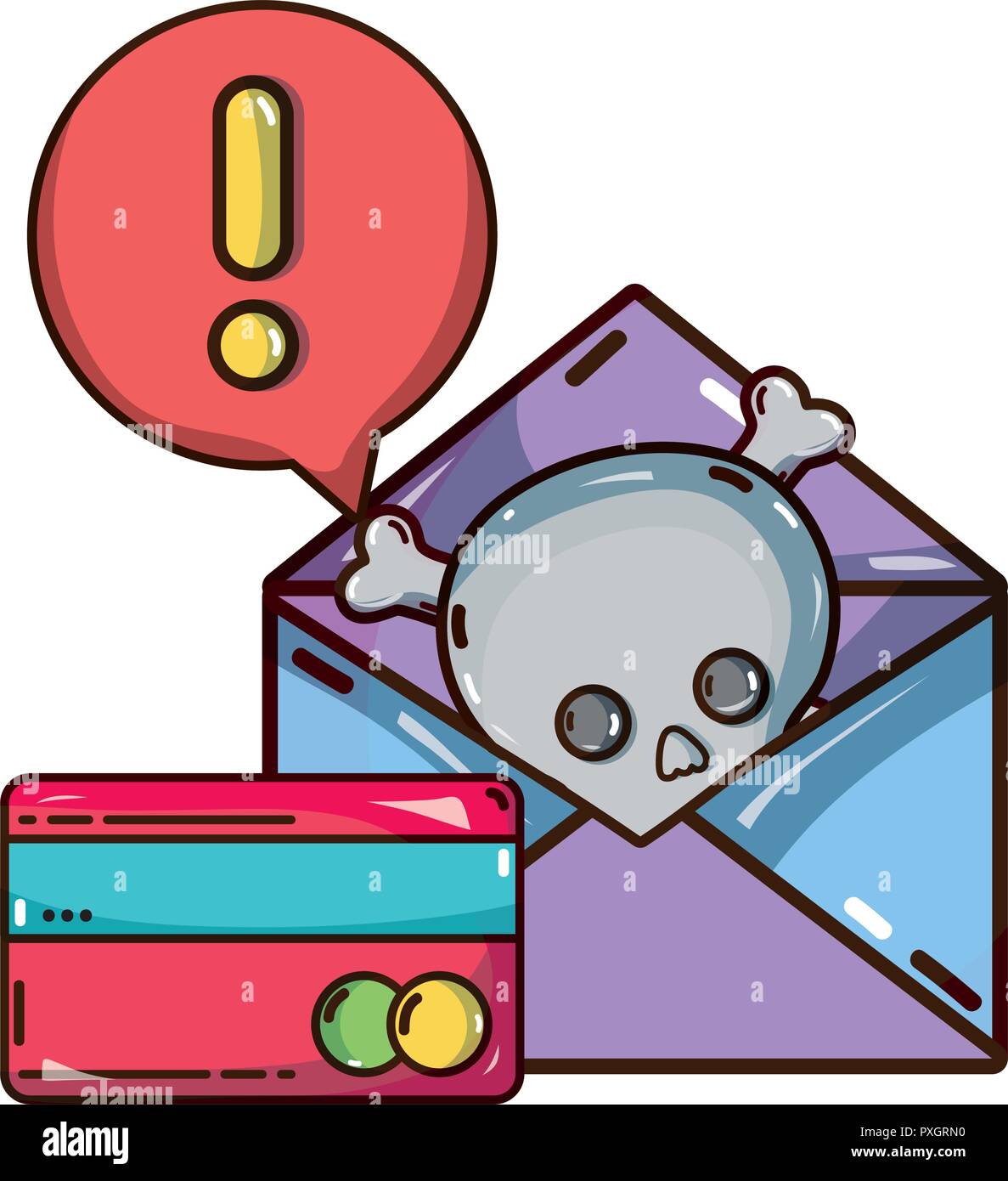 cybersecurity threat cartoon Stock Vector Image & Art - Alamy