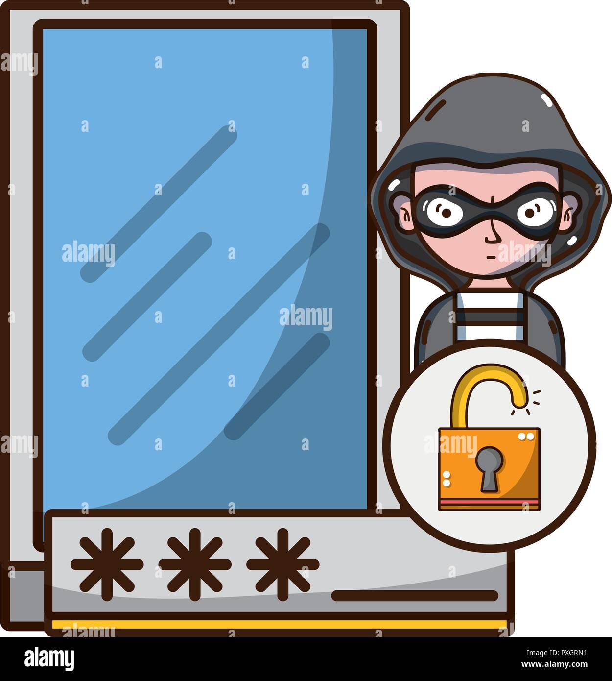 cybersecurity threat cartoon Stock Vector Image & Art - Alamy