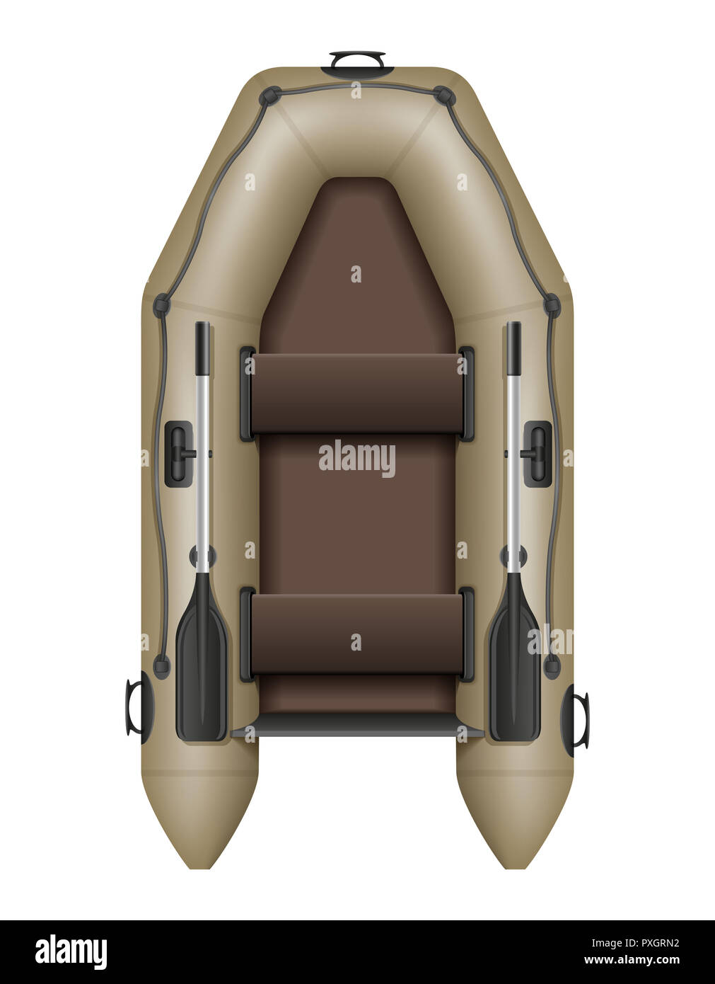 inflatable rubber boat for fishing and tourism vector illustration ...