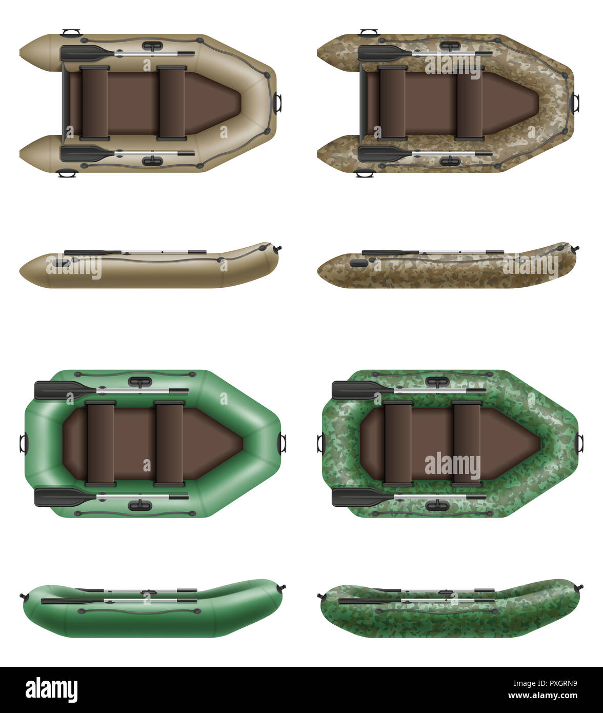 inflatable rubber boat for fishing and tourism vector illustration ...