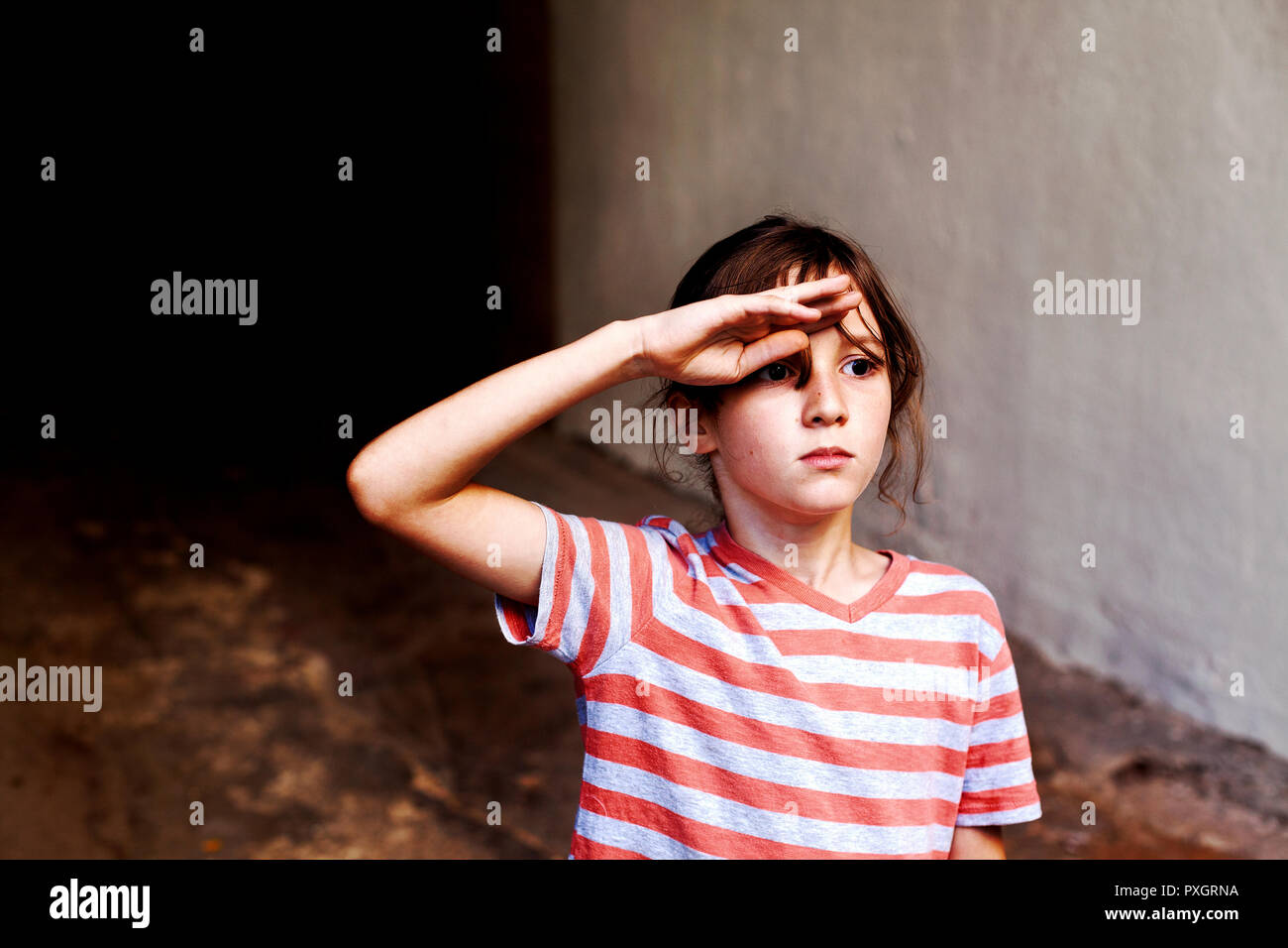 Boy saluting hi-res stock photography and images - Alamy