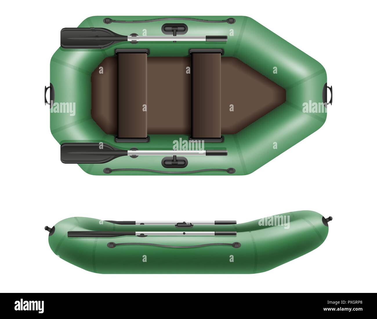 inflatable rubber boat for fishing and tourism vector illustration ...