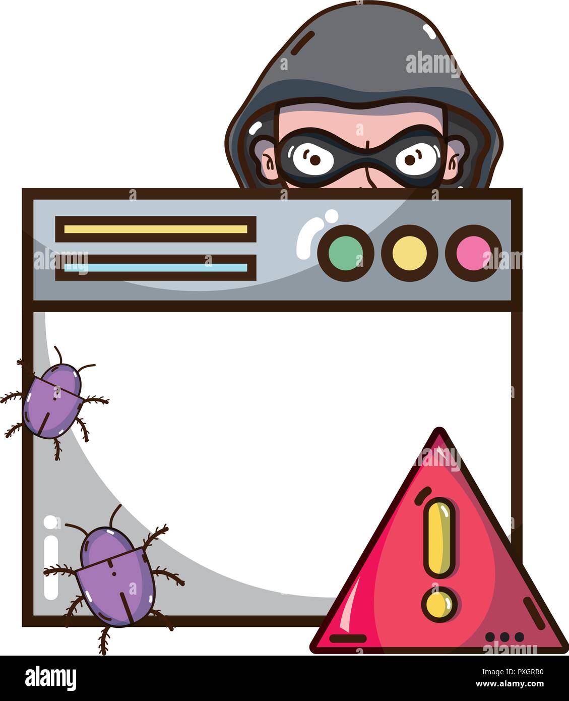 cybersecurity threat cartoon Stock Vector Image & Art - Alamy