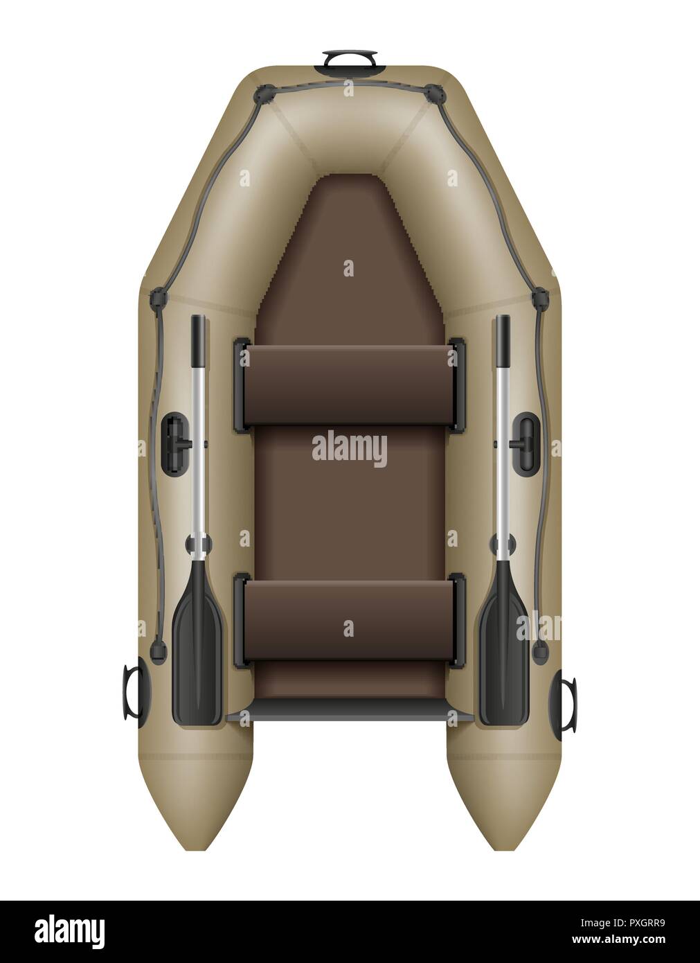 inflatable rubber boat for fishing and tourism vector illustration ...