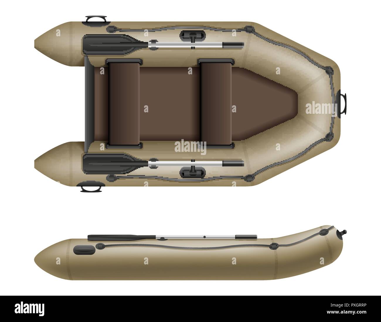 inflatable rubber boat for fishing and tourism vector illustration ...