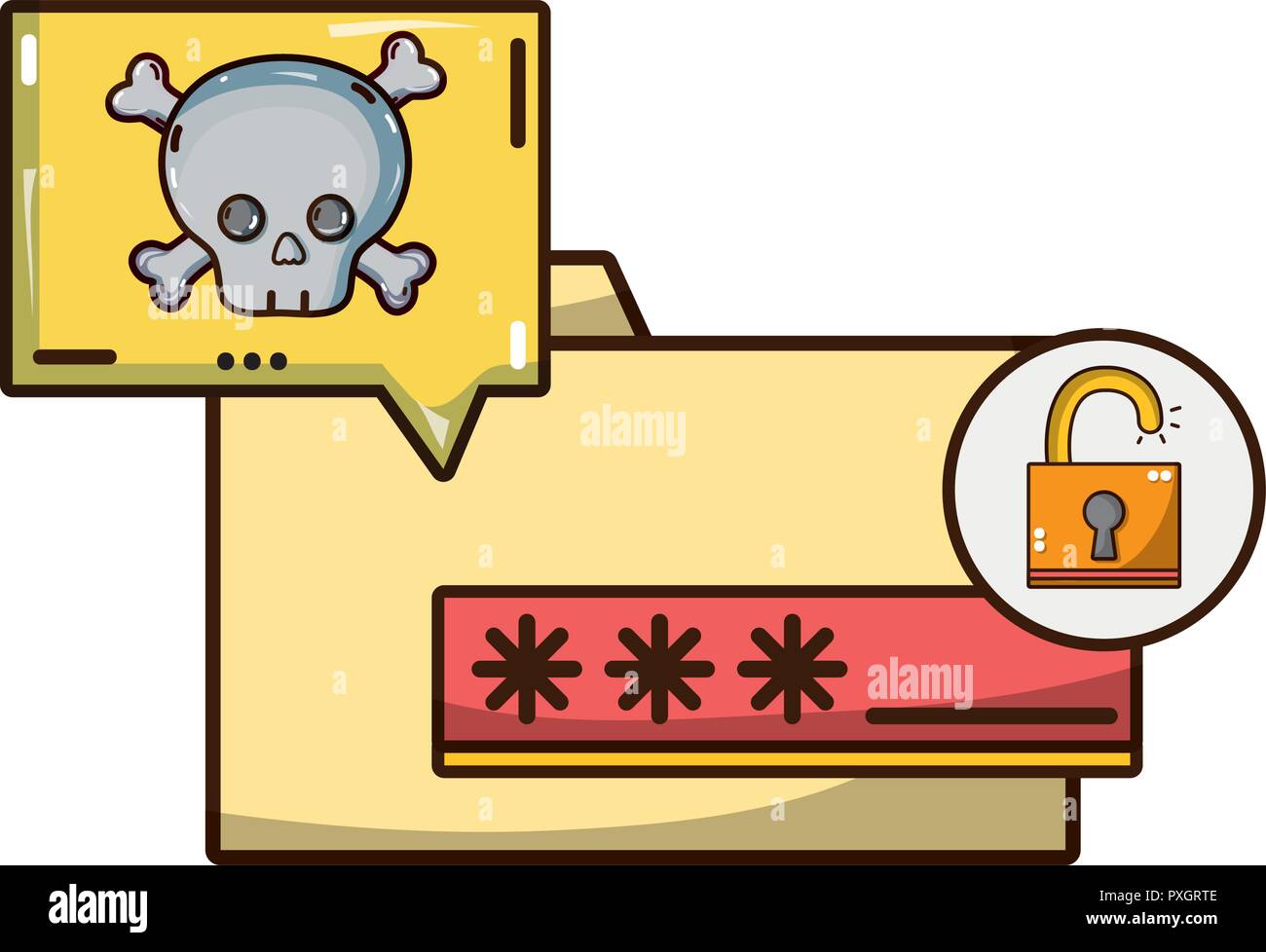 cybersecurity threat cartoon Stock Vector Image & Art - Alamy