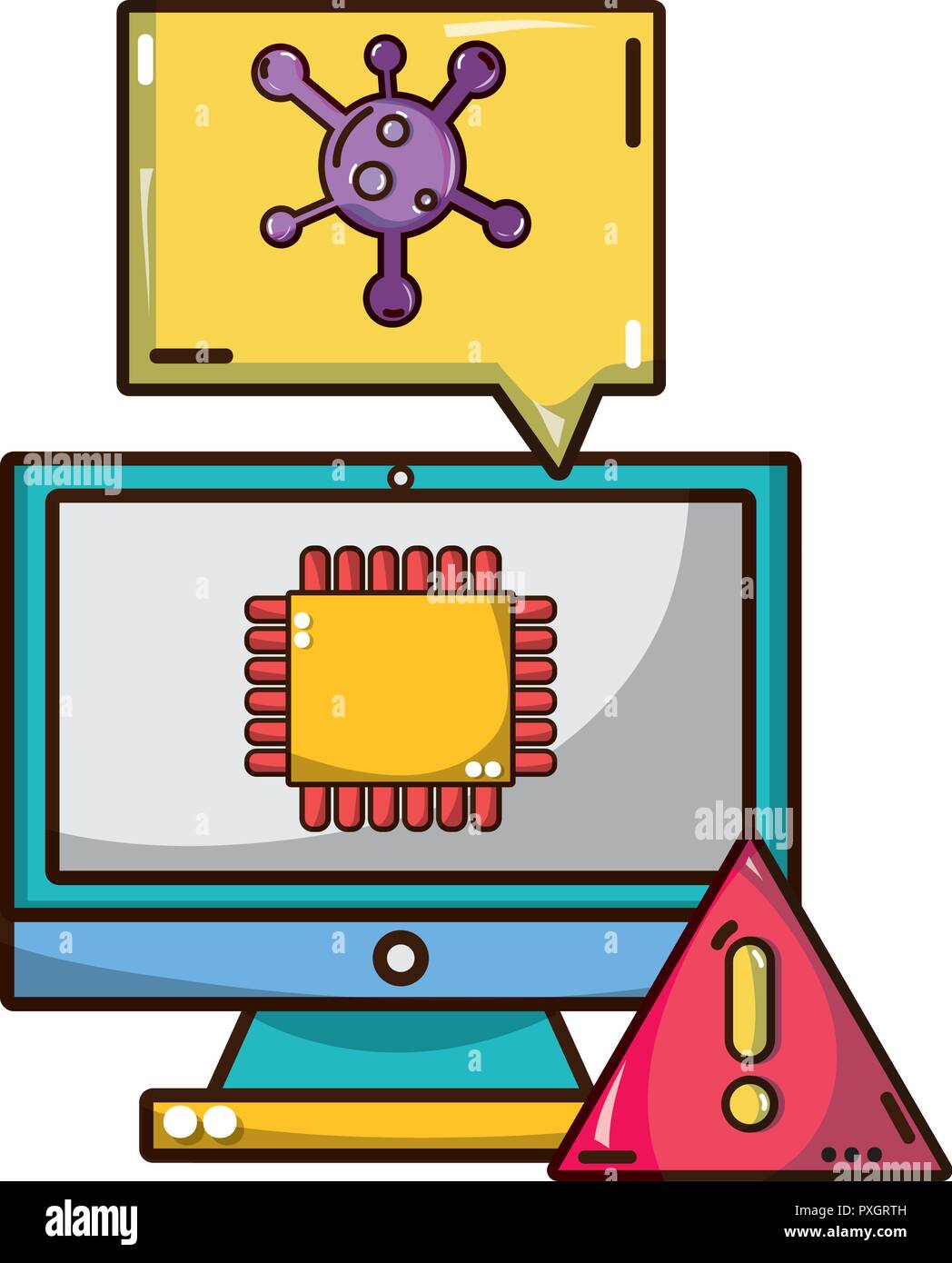 cybersecurity threat cartoon Stock Vector Image & Art - Alamy