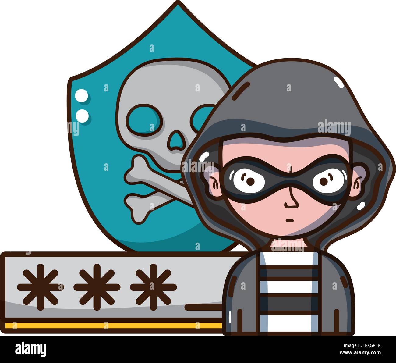 cybersecurity threat cartoon Stock Vector Image & Art - Alamy