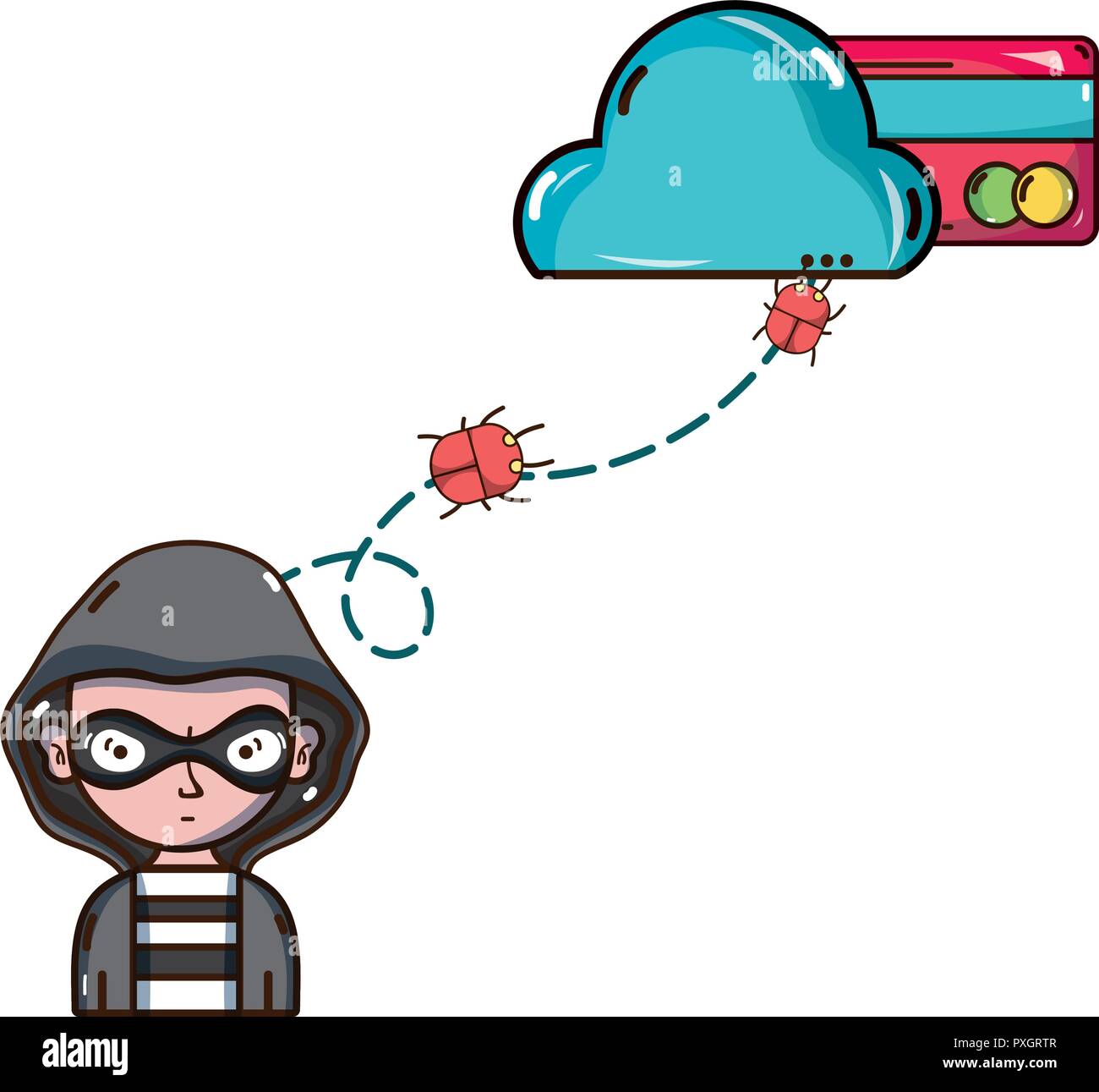 cybersecurity threat cartoons Stock Vector Image & Art - Alamy