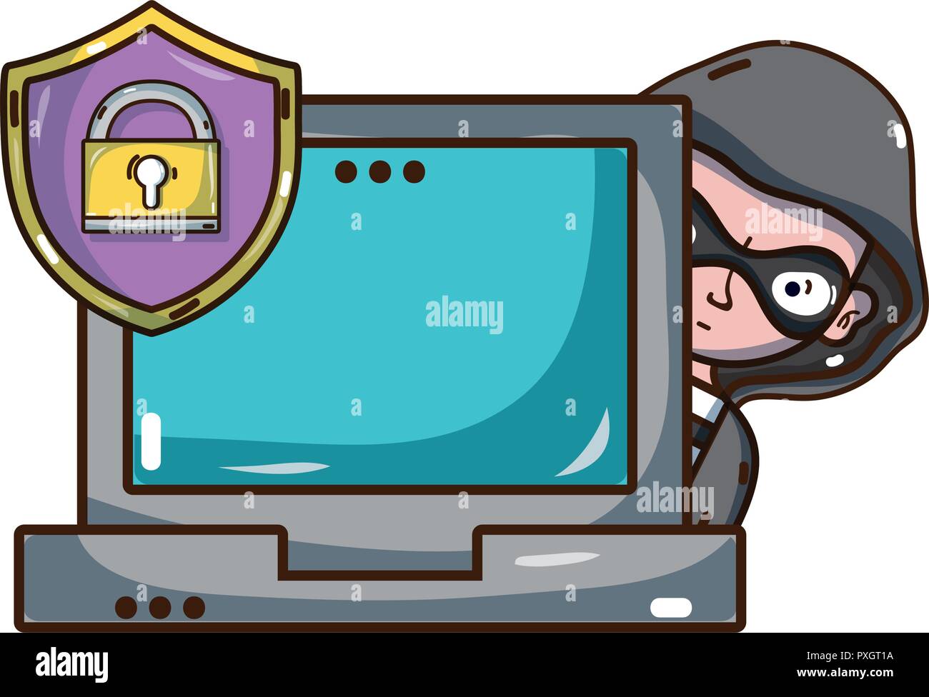 cybersecurity threat cartoons Stock Vector Image & Art - Alamy