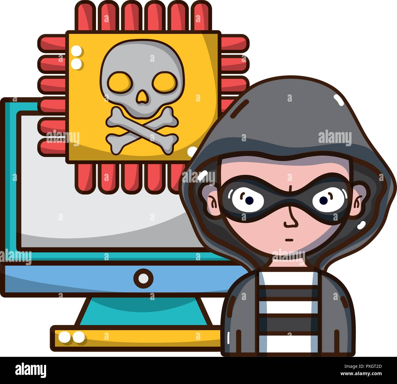 cybersecurity threat cartoons Stock Vector Image & Art - Alamy
