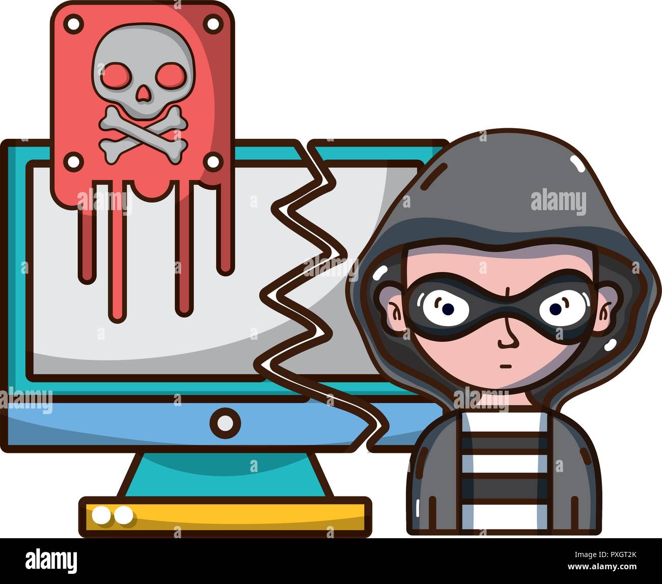 cybersecurity threat cartoons Stock Vector Image & Art - Alamy