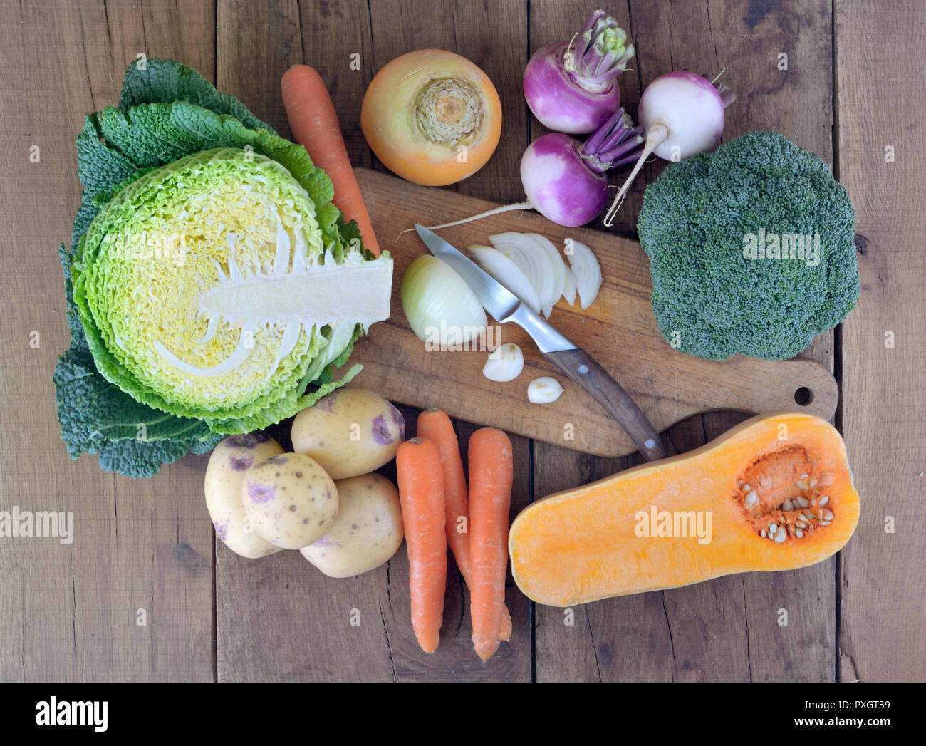 Vegetables ready for cooking hi-res stock photography and images - Alamy