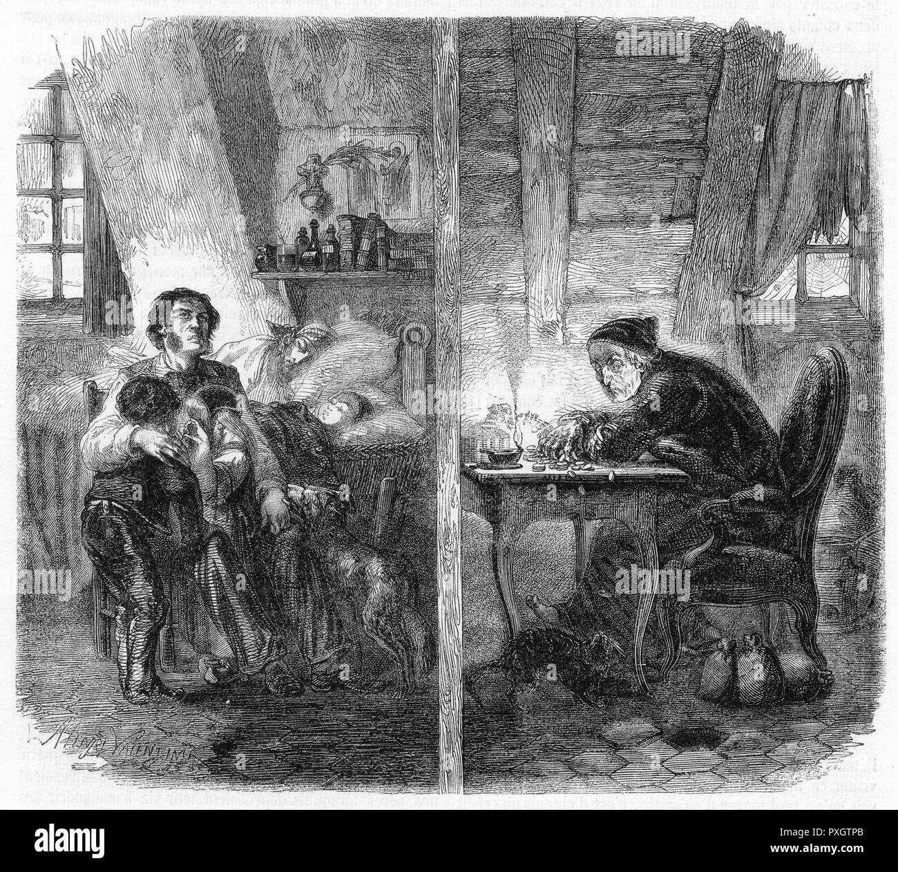 MISERY & A MISER Stock Photo - Alamy