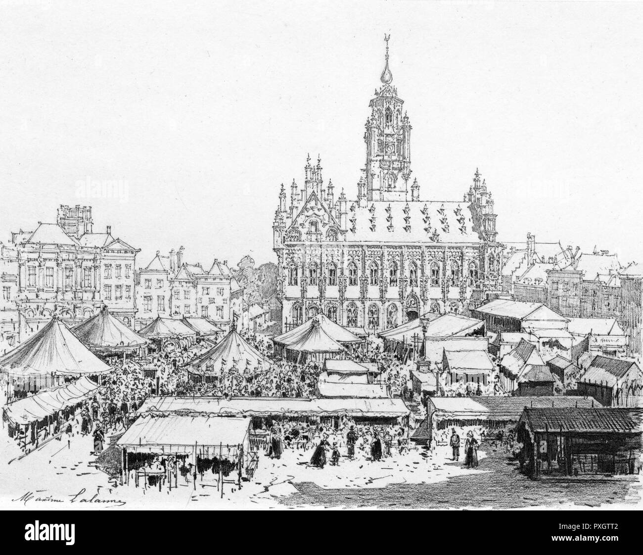 MARKET AT MIDDELBURG Stock Photo - Alamy