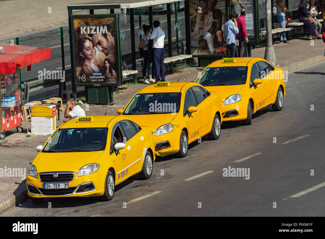 Yellow Taxi Istanbul Turkey High Resolution Stock Photography and ...