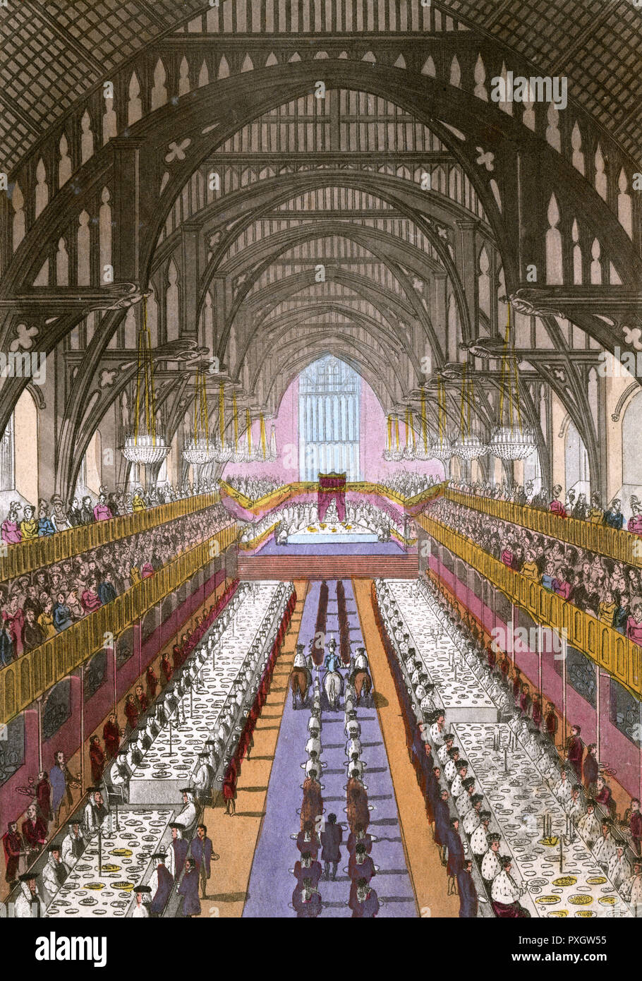 GEORGE IV BANQUET 1820 Stock Photo - Alamy