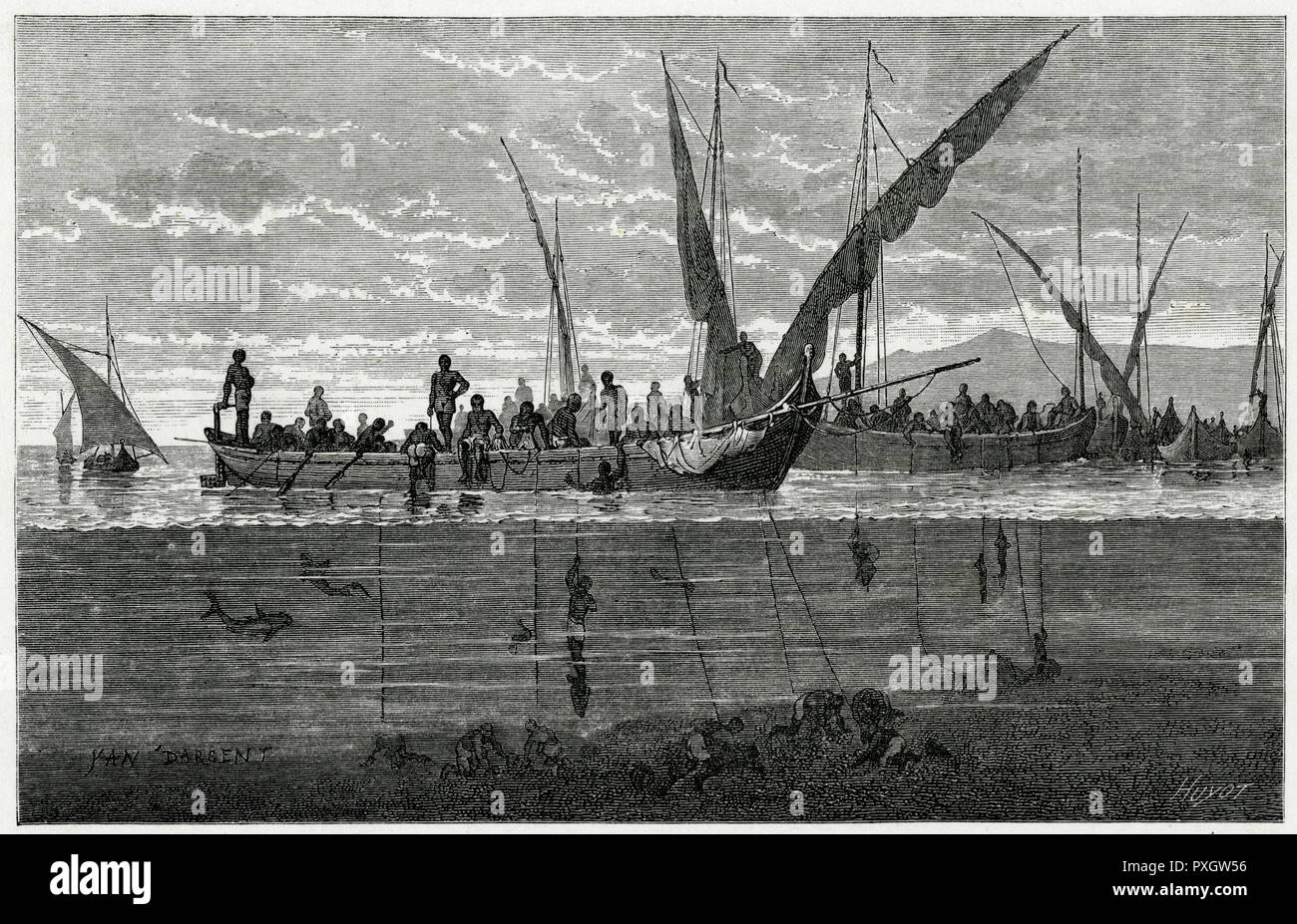 DIVING FOR PEARLS Stock Photo - Alamy