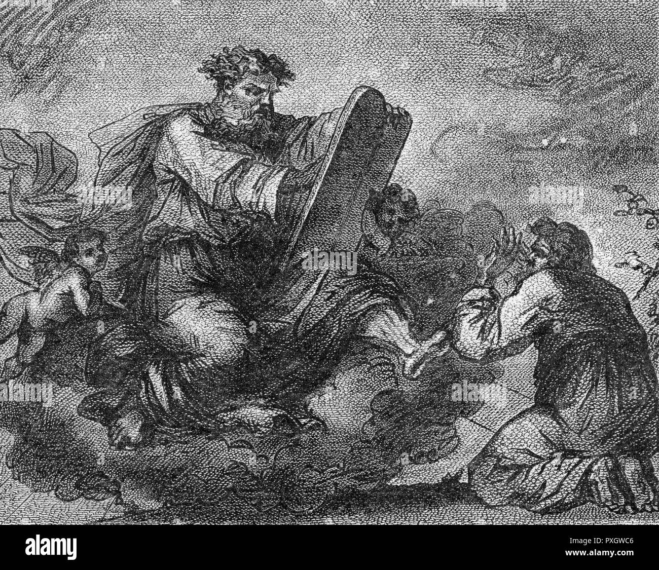 Moses Ten Commandments Black and White Stock Photos & Images - Alamy