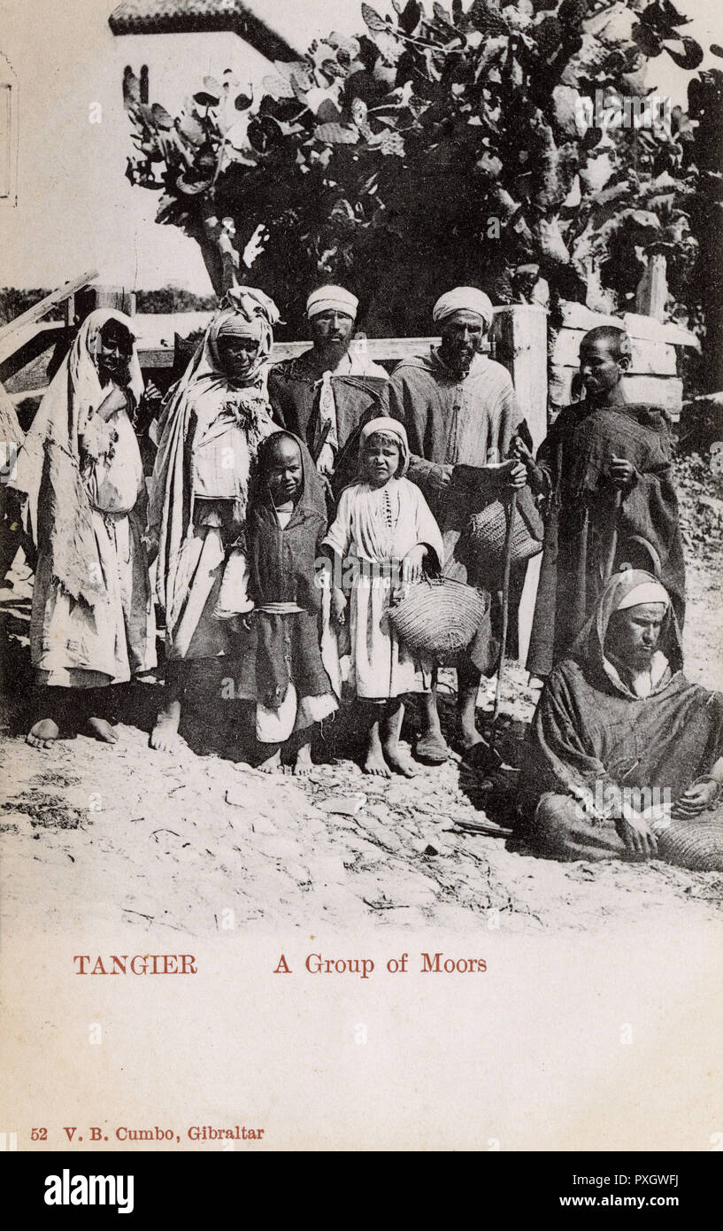 Tangier, Morocco - A Group of Moors Stock Photo - Alamy